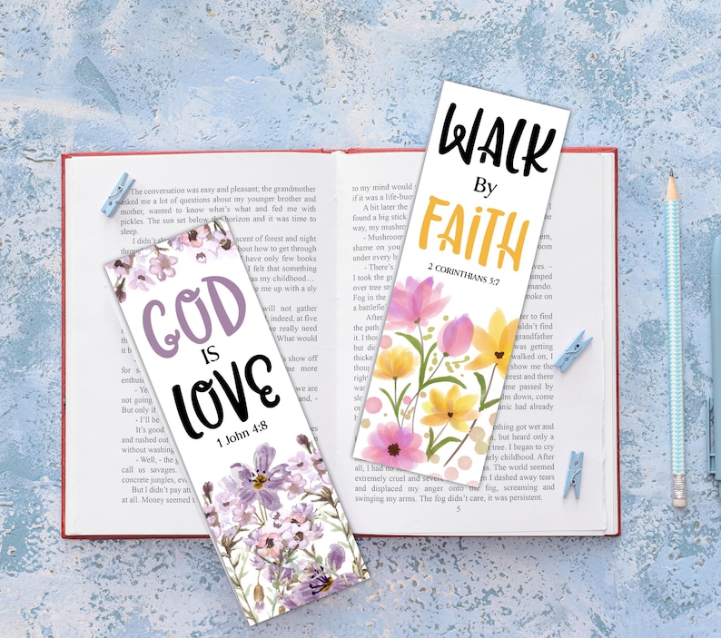 Christian Bookmarks PNG Bundle, Christian Png, Bookish Png, Printable ...