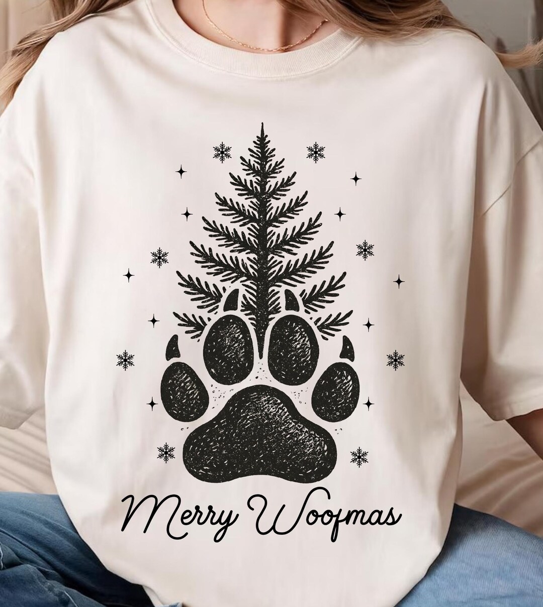 Merry Woofmas Png, Christmas Dog Mom Png, Dog Mama Png, Christmas Tree ...