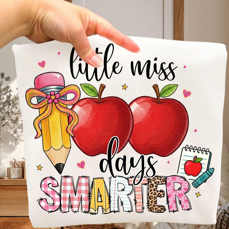 100 Days of School PNG, Little Miss 100 Days Smarter,100 Days Smarter ...