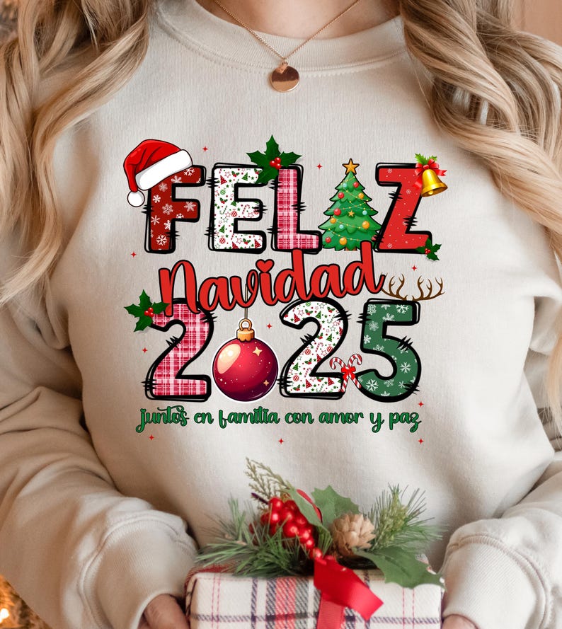 Feliz Navidad Png, Feliz Navidad Sublimation, Spanish Christmas Png ...