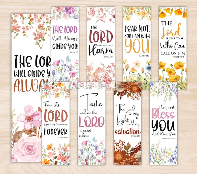 Christian Bookmarks PNG Bundle, Christian Png, Bookish Png, Printable ...