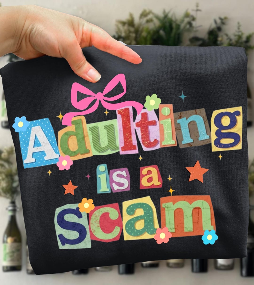 Adulting is a Scam Png, Funny Sarcastic Png, Mental Health Quote Png ...