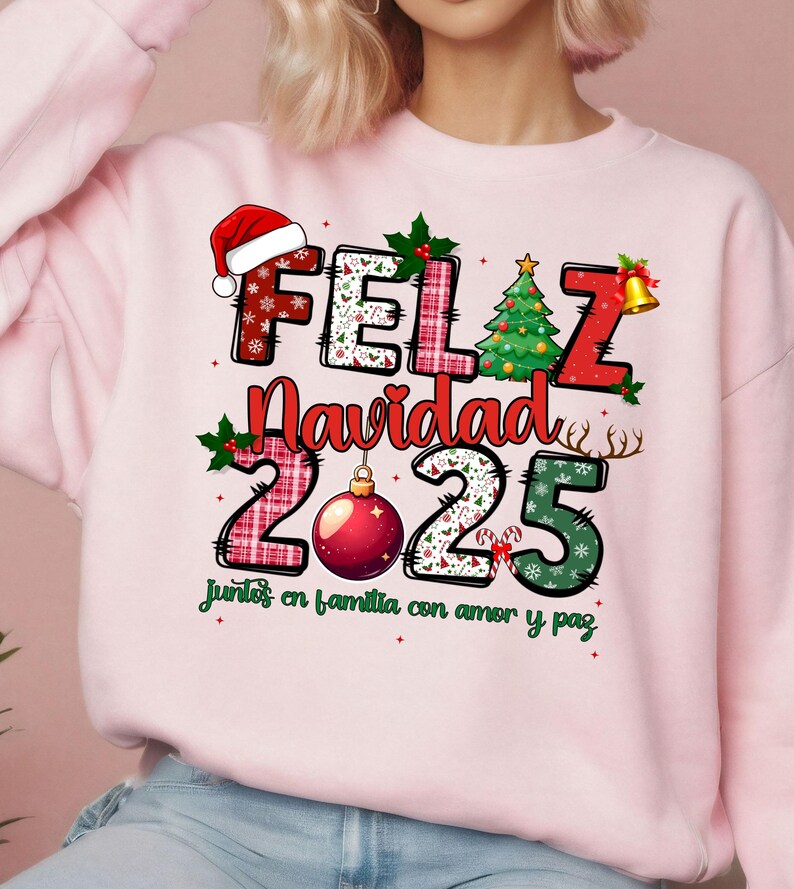 Feliz Navidad Png, Feliz Navidad Sublimation, Spanish Christmas Png ...