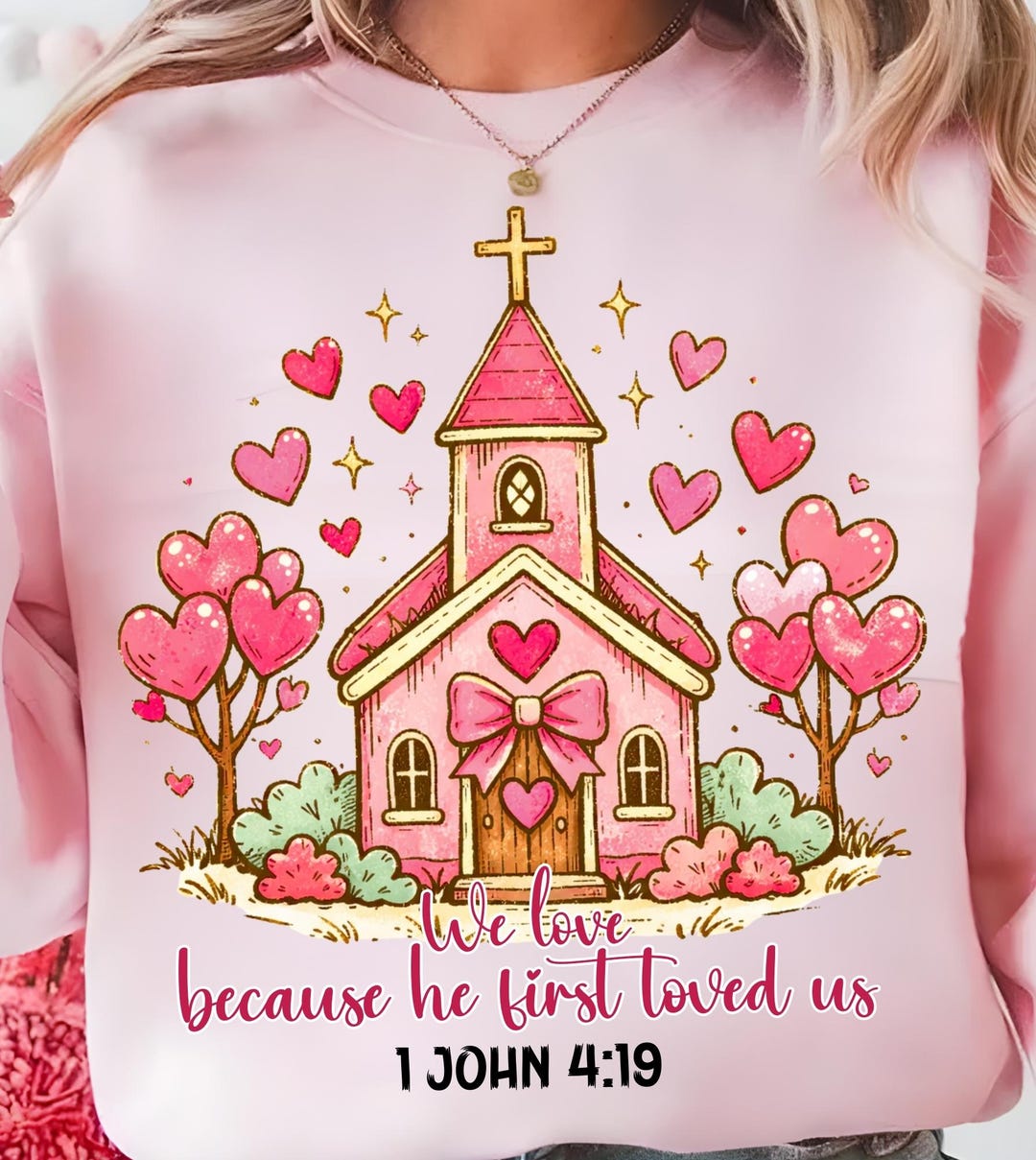 We Love Because He First Loved Us Png, Valentine Love Like Jesus Png ...