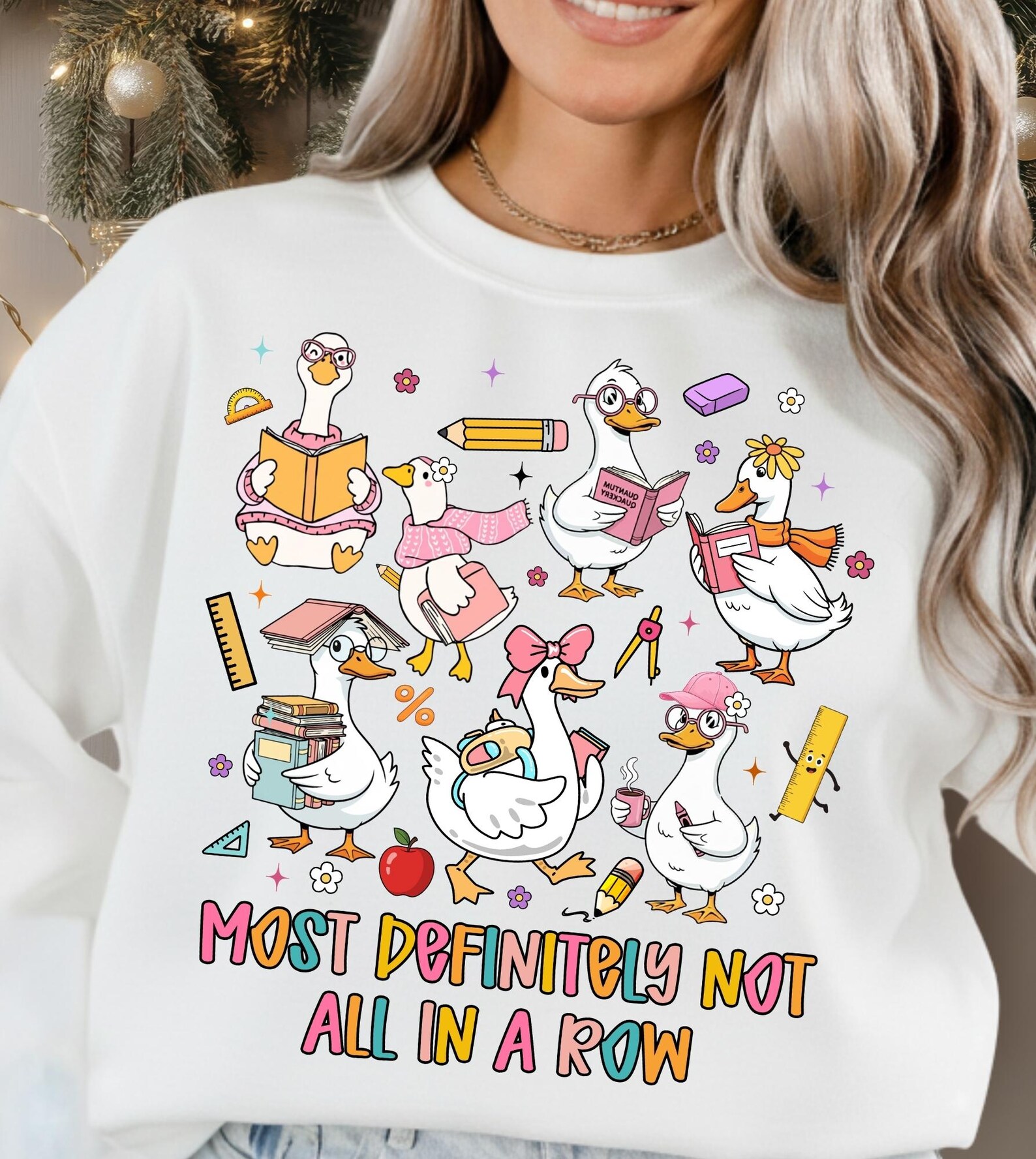 Most Definitely Not All in the Row PNG, Funny Goose Teacher Png, School ...