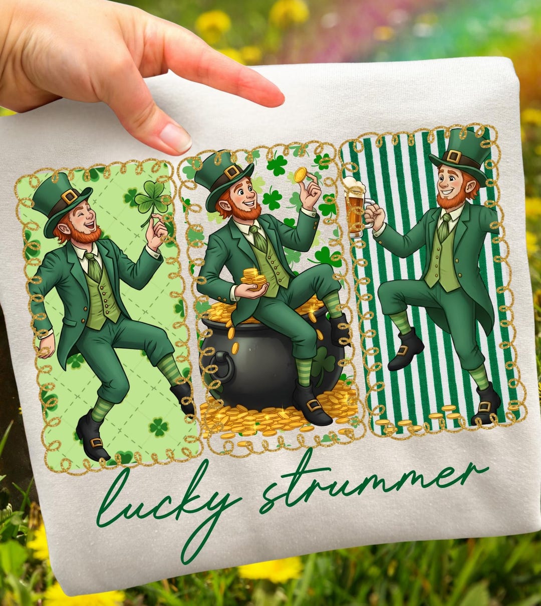 Lucky Strummer Png, Retro St Patricks Day Png, Patrick Png, Irish Png ...