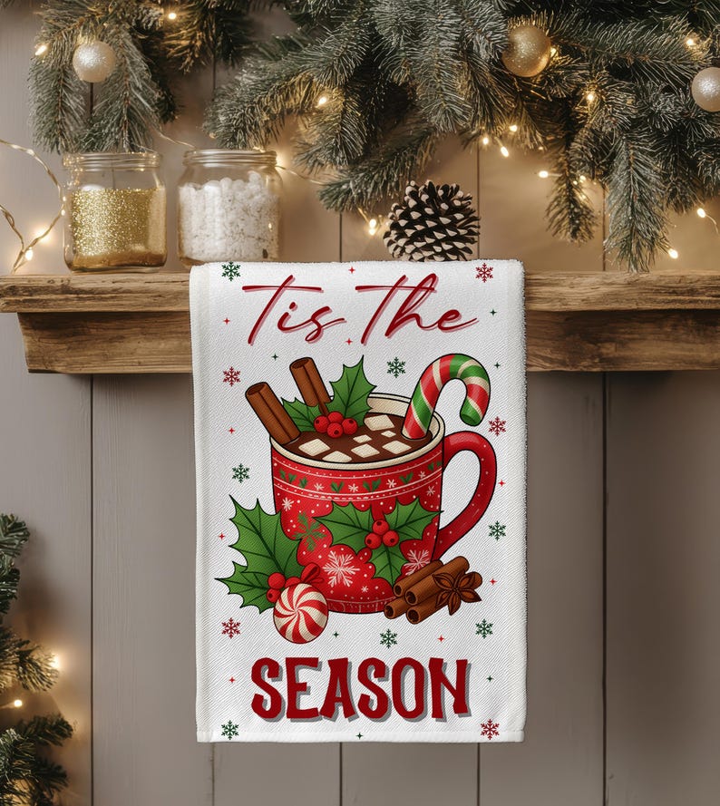 Christmas Kitchen Towel Sublimation Bundle, Kitchen Towel, Christmas ...
