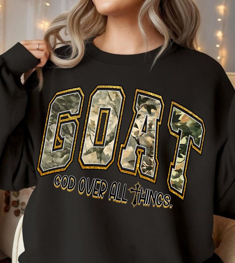 Goat God Gray Camo Png, Goat God All Over Things Png, Christian Png ...