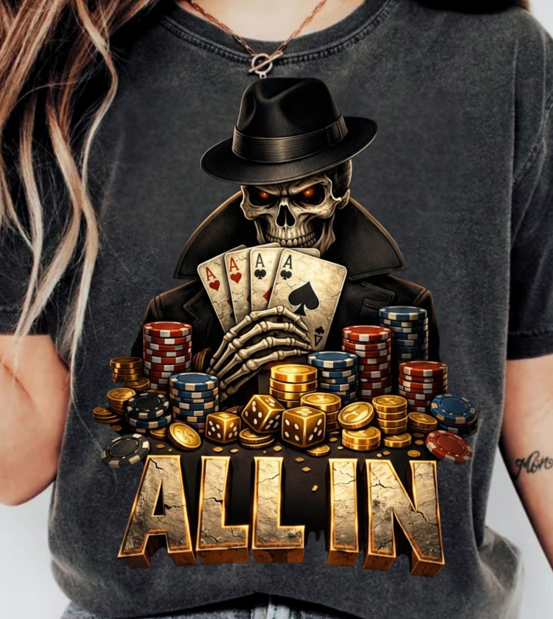 All in Poker PNG, Casino Cards Design, Casino Skull Png, Poker Cards ...
