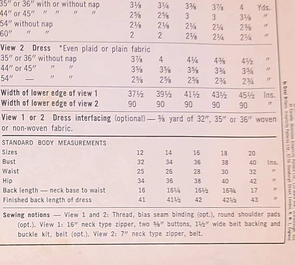 Vintage 1964 Simplicity Dress Pattern 5777 Misses Size 20 - Etsy