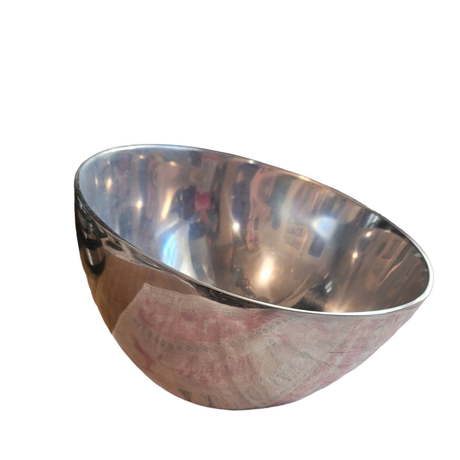 Nambe Large Metal Alloy Tilted Luna Bowl 648 - Etsy