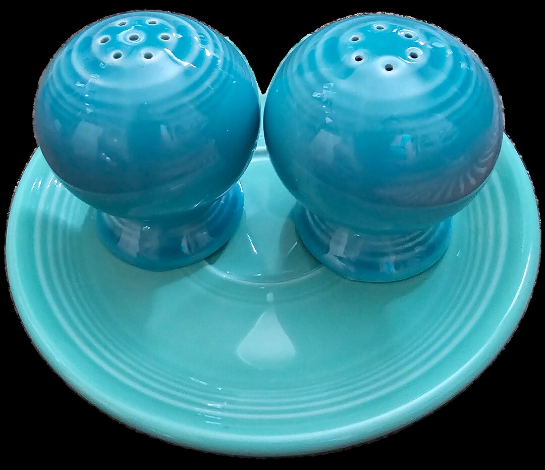 Set of Fiesta New Turquoise Blue Bulb Salt and Pepper Shakers - Etsy