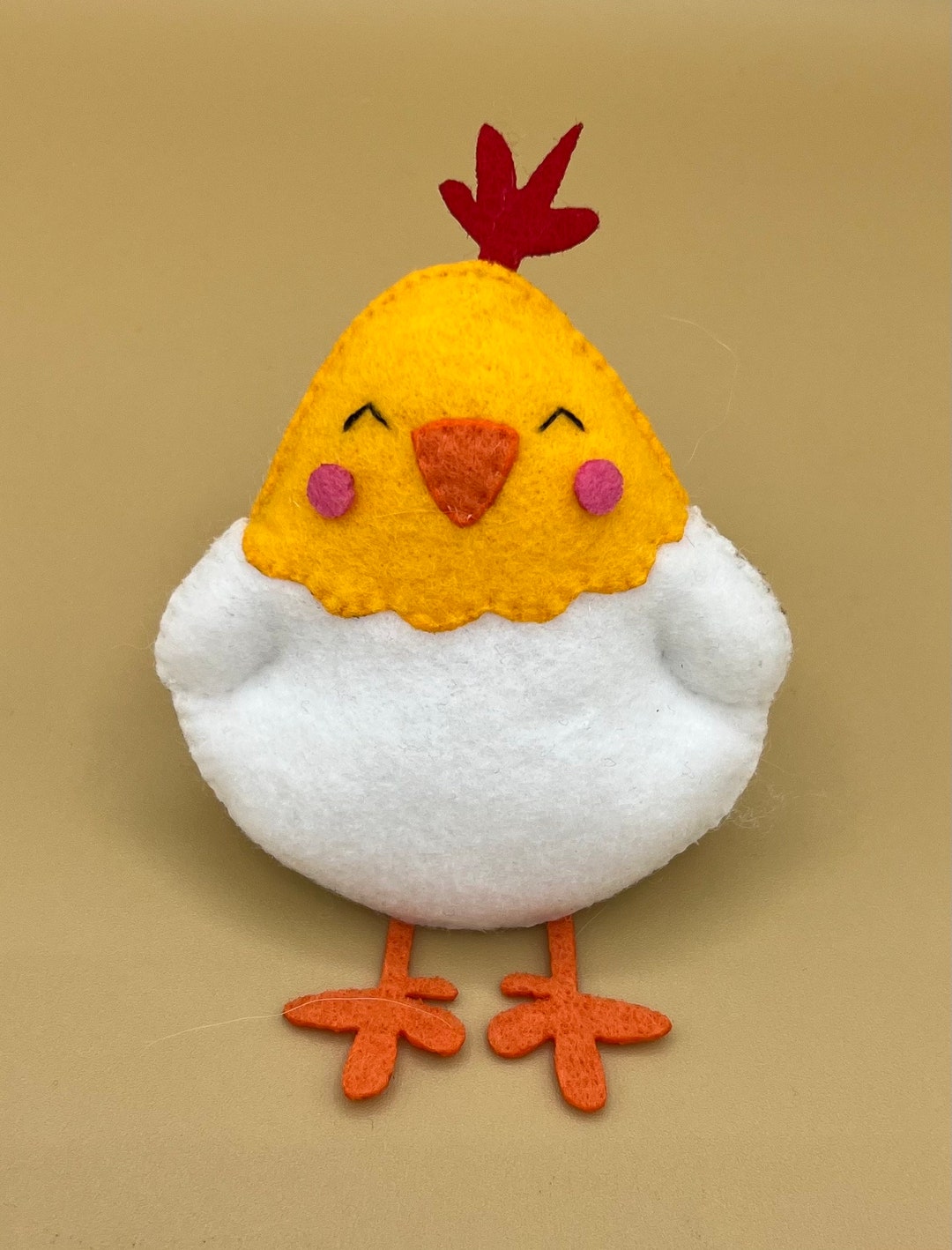 Felt Chicken Hand Sewn Ornament - Etsy
