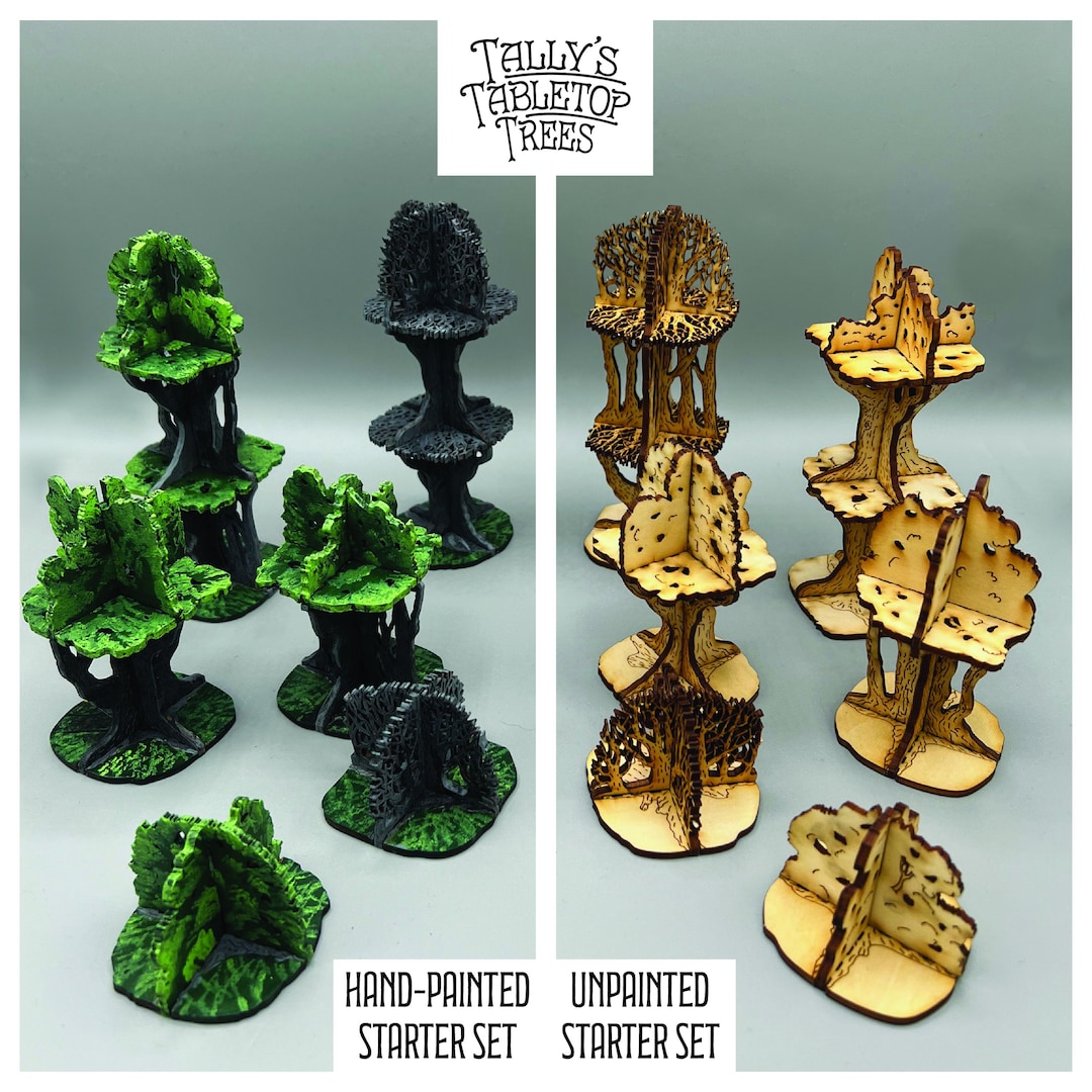 Tally's Tabletop Trees Starter Set. Customizeable Terrain for Tabletop ...