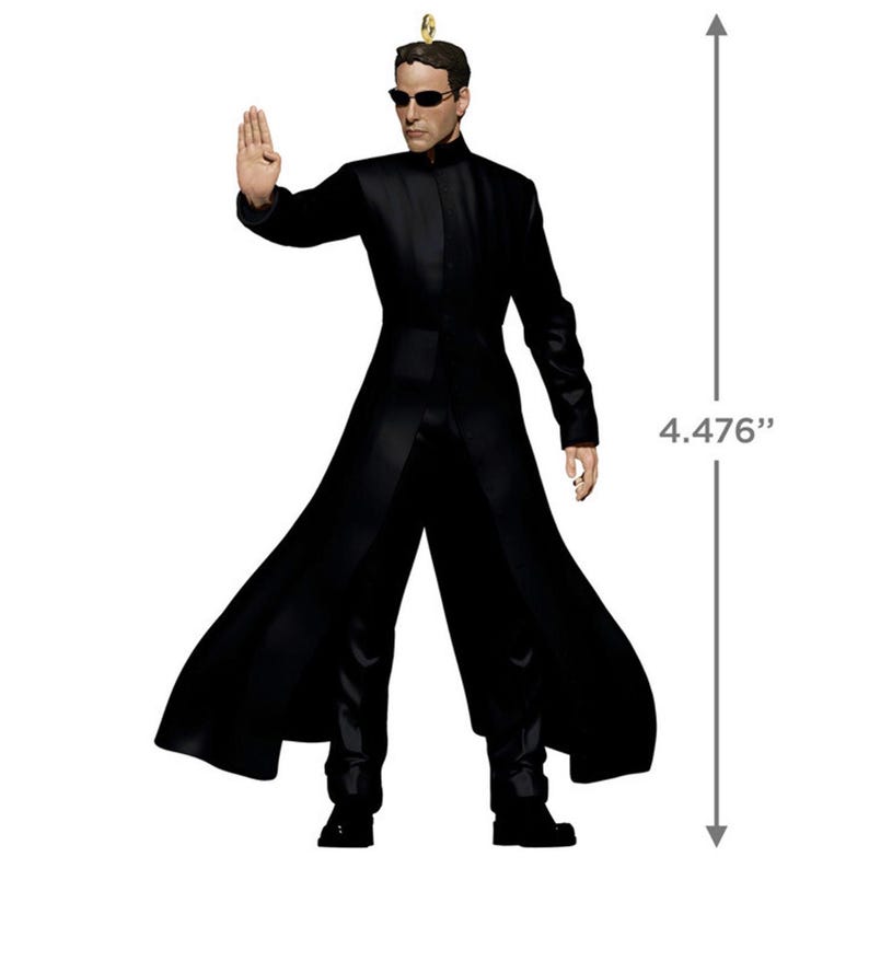 2022 the Matrix Neo Hallmark Keepsake Christmas Ornament Keanu Reeves ...