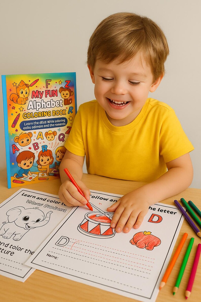 My Fun Alphabet Coloring Book for Kids | A–Z Printable Pages - Etsy