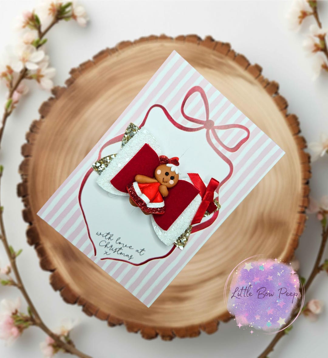 Gingerbread Girl Bow | Gingerbread Girl Gifts | Christmas Hair Bow ...