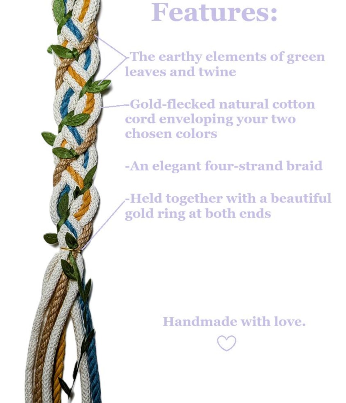 Personalizable Handfasting Cord With Nature Elements - Etsy