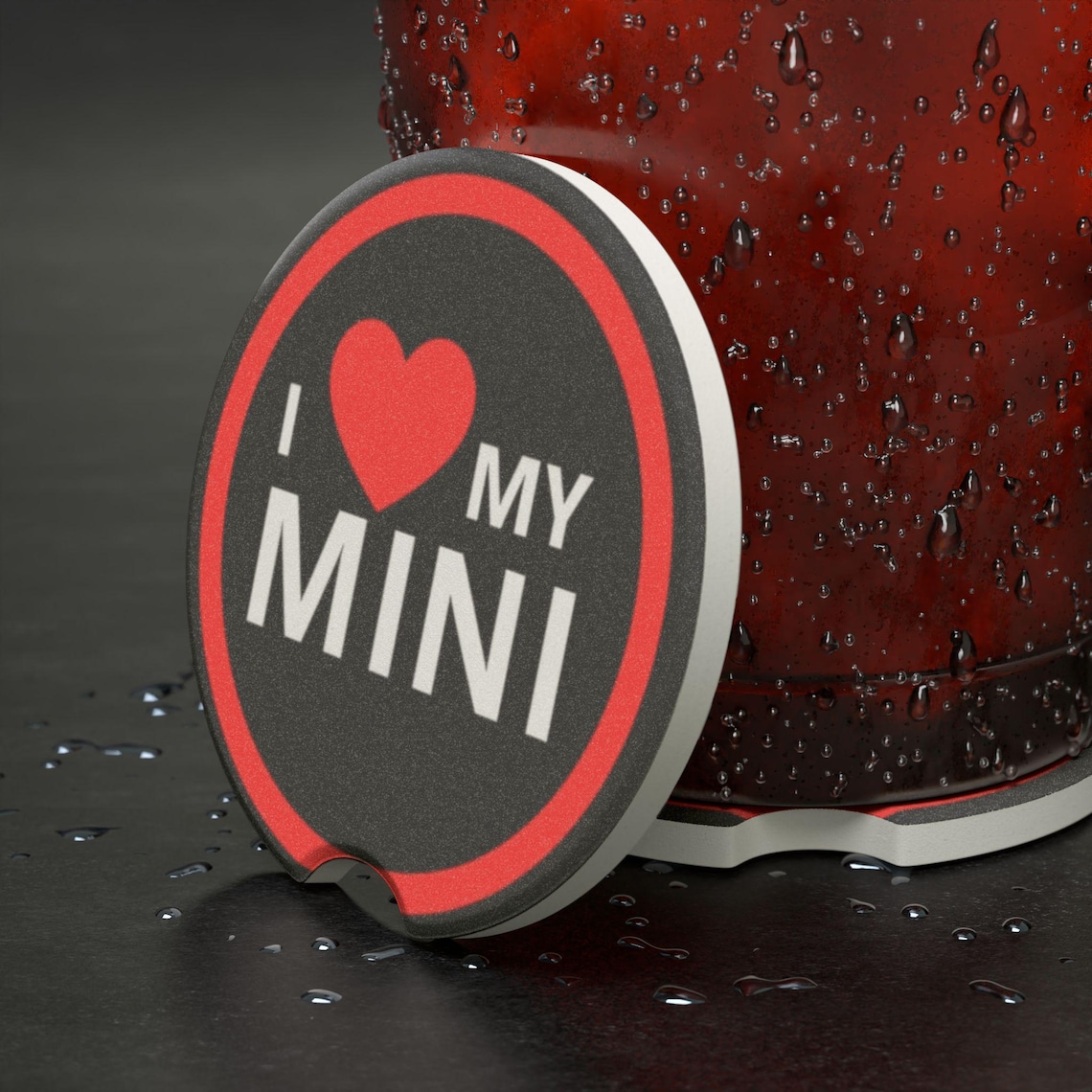 Mini Cooper Soapstone Car Coaster Premium Auto Drink Holder Unique Car ...
