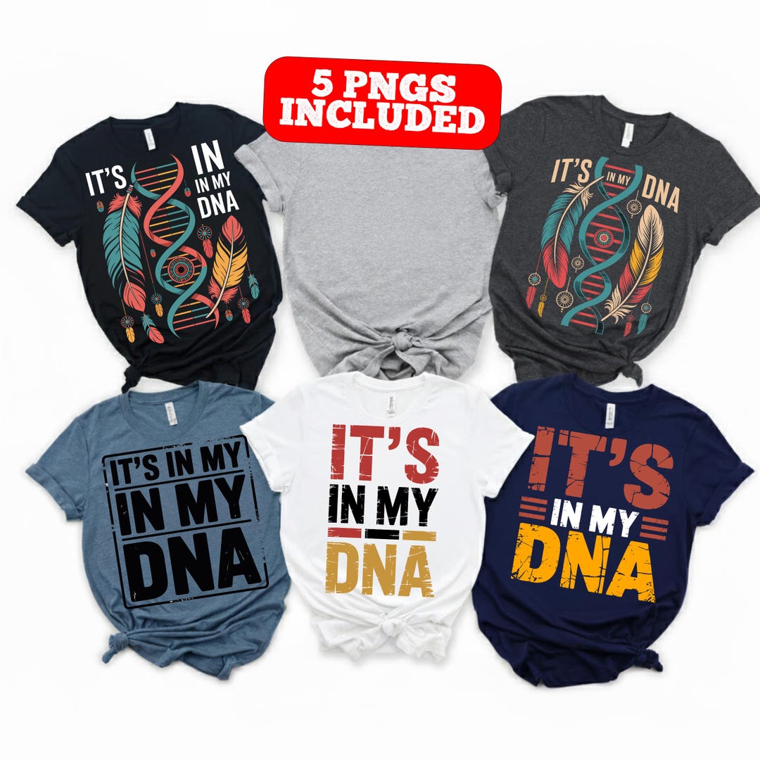 It's in My DNA Design Bundel, Boho Feather & Spiral DNA Digital ...