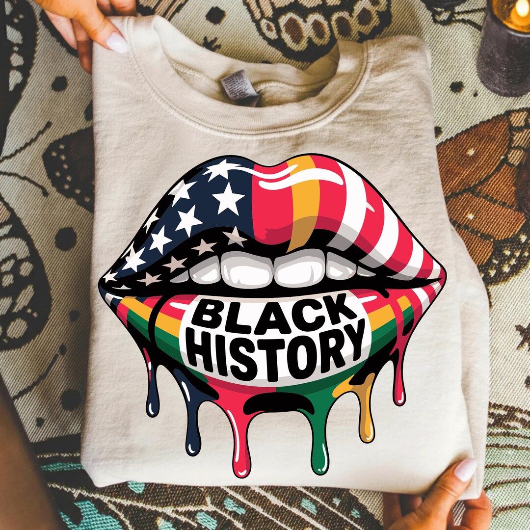 Lips Black History Month PNG SVG, African American Lips, Black Art ...