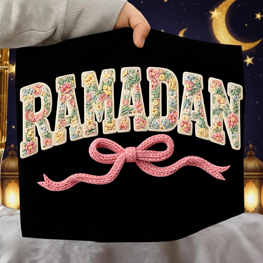 Coquette Ramadan Png, Faux Yarn Coquette Bow, Faux Crochet Ramadan Png ...