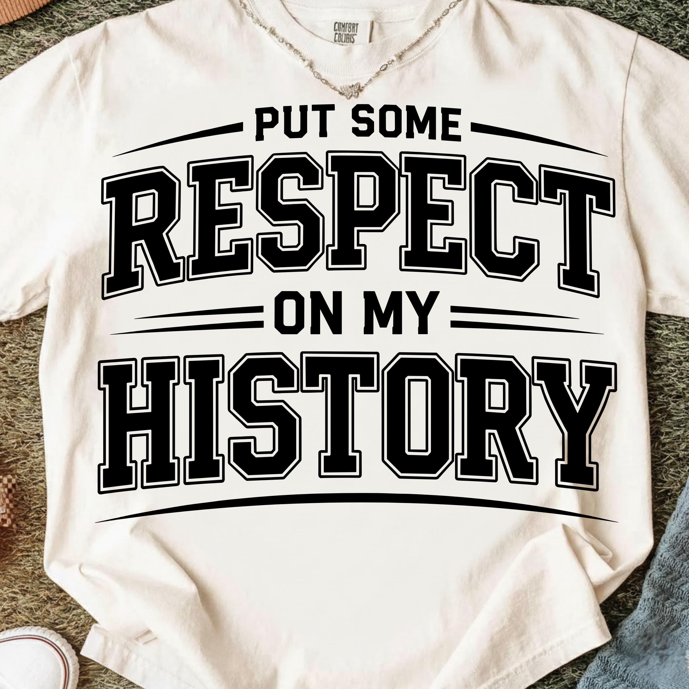 Put Some Respect on My History SVG PNG Bundle, Black History Statement ...