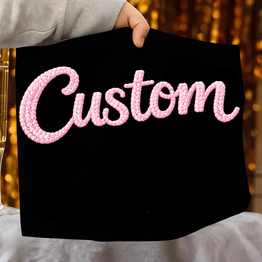 Custom Pearl Name PNG, Pearl Beaded Script Text, Elegant Pearl ...