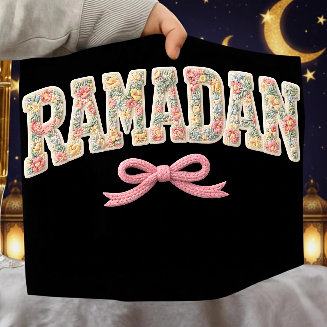 Coquette Ramadan Png, Faux Yarn Coquette Bow, Faux Crochet Ramadan Png ...