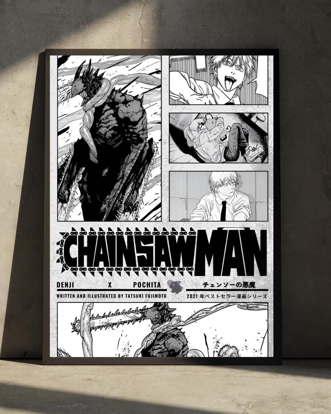 Denji Art Print – Chainsaw Man Japanese Manga Poster, Anime Wall Decor ...