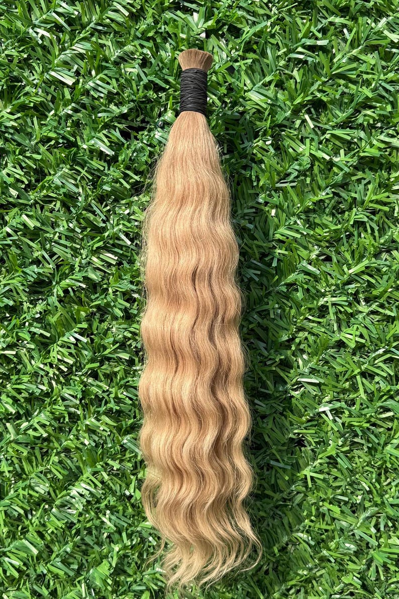 Sandy Blonde Silky Wavy Hair Extensions 24" - Slavic Virgin Single ...