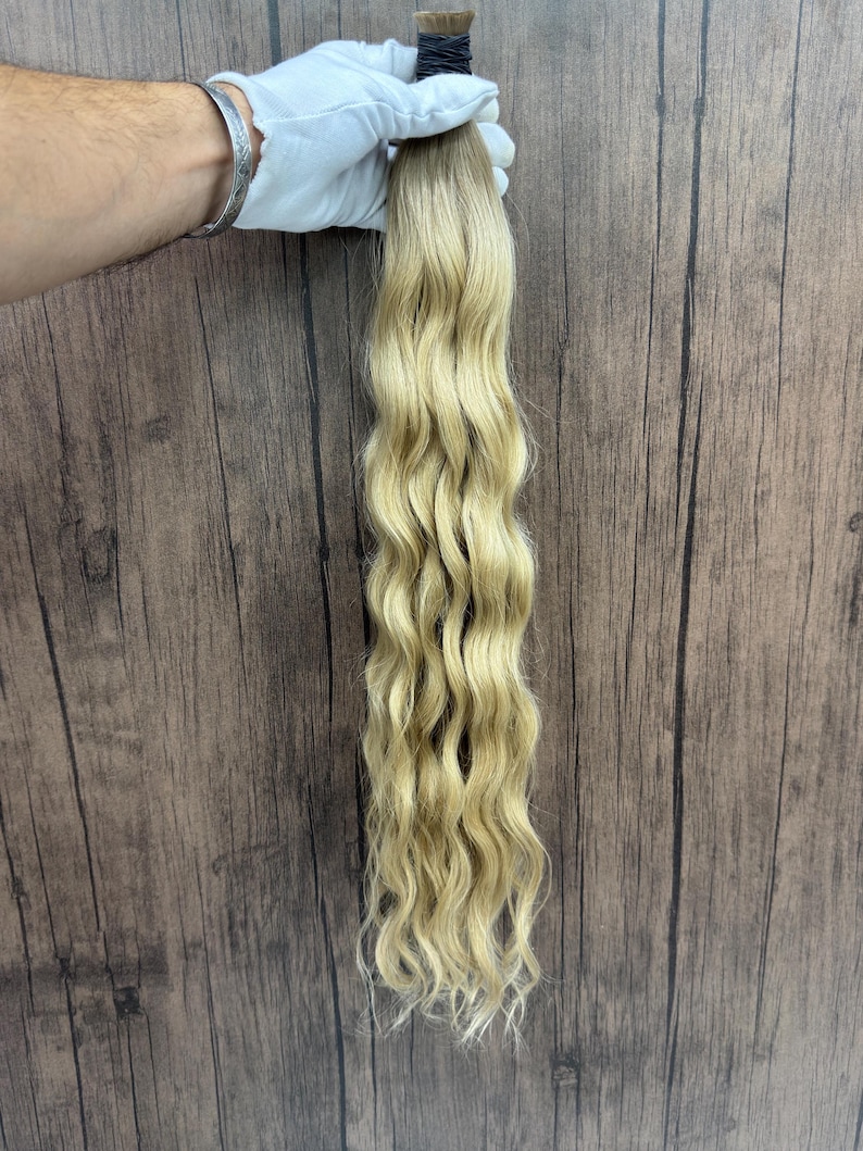 Caramel Honey Blonde Silky Wavy Hair Extensions 28" - Slavic Virgin ...