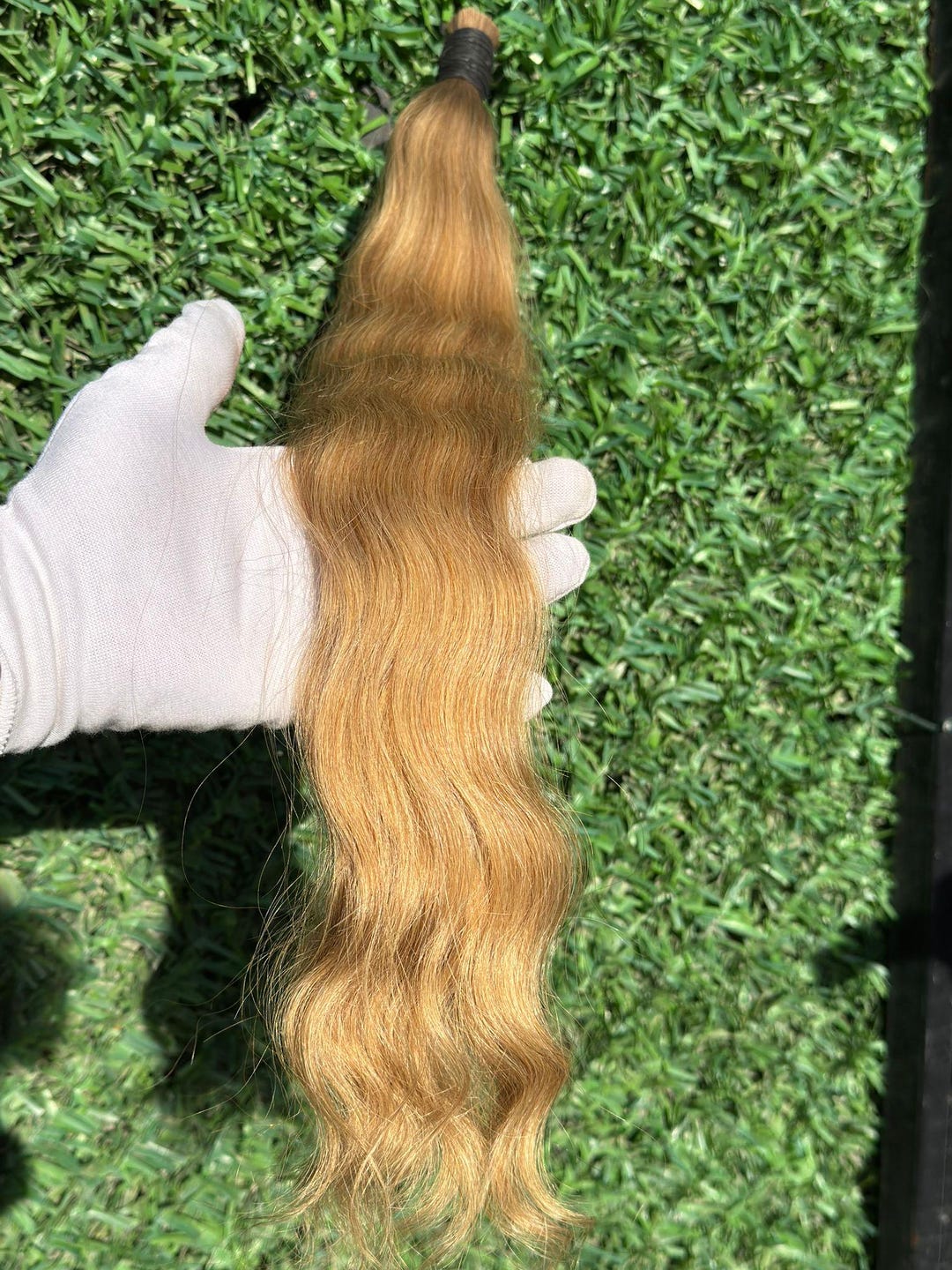 Blonde Silky Wavy Real Human Hair Extensions 28" - Slavic Virgin Single ...