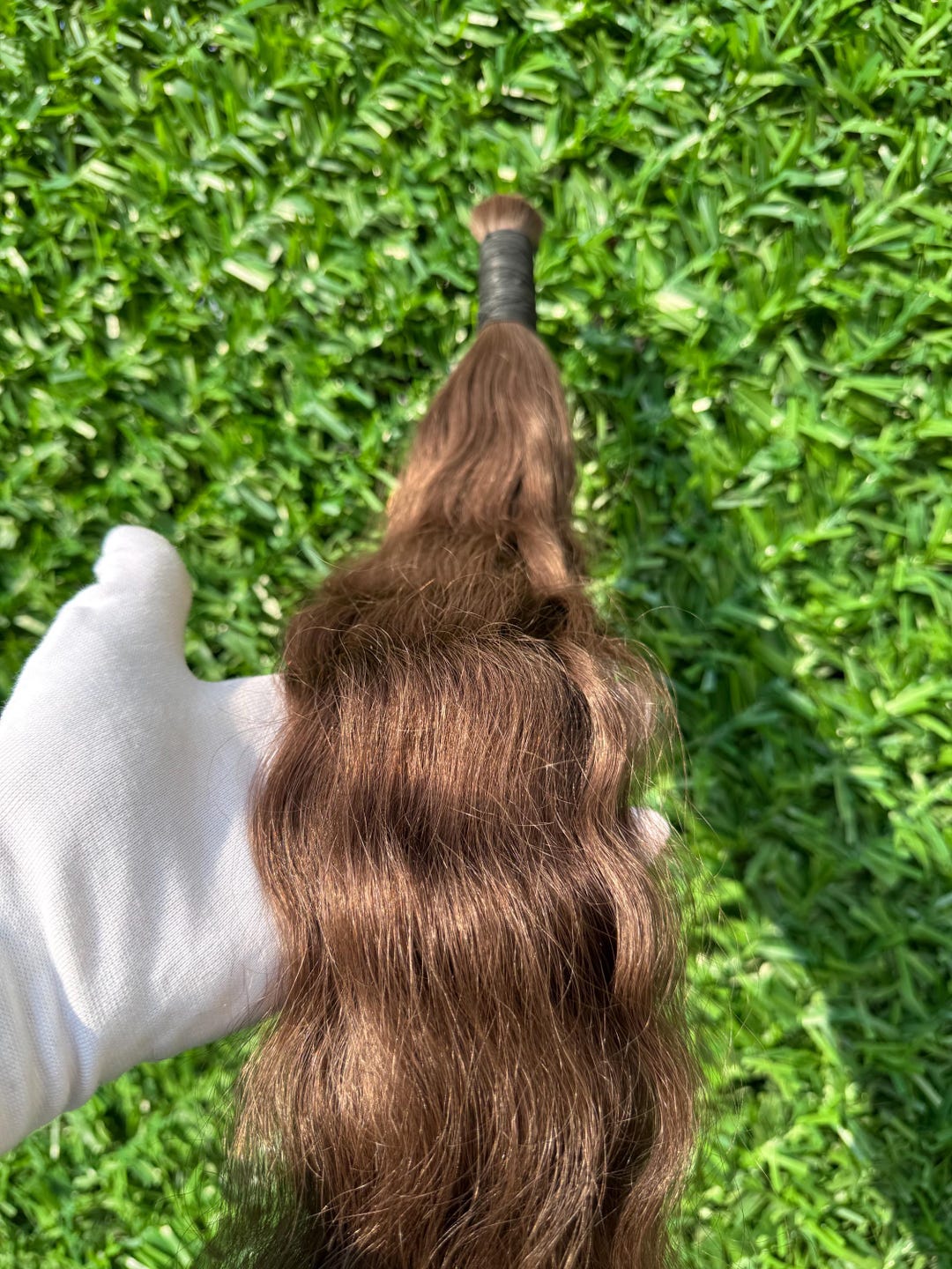 Light Brown Silky Wavy Hair Extensions 28" - Slavic Virgin Single Donor ...