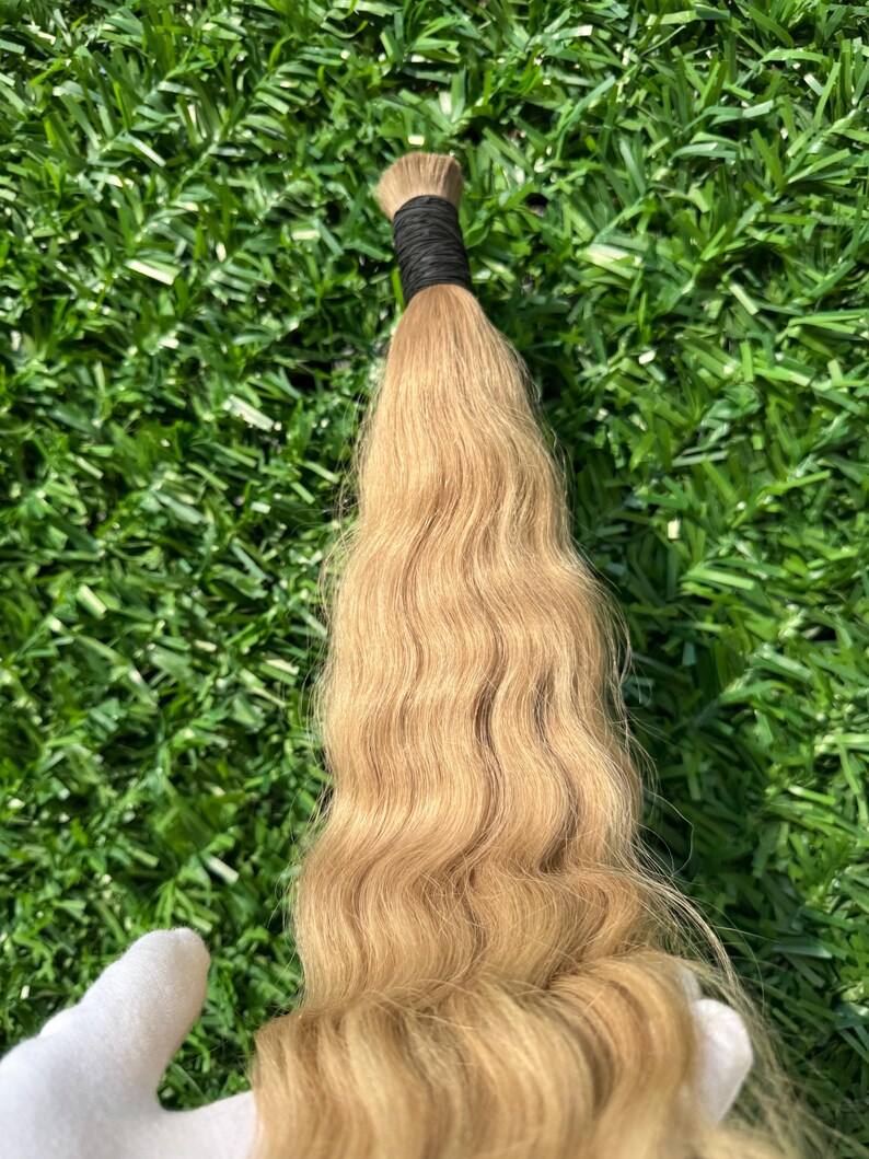 Sandy Blonde Silky Wavy Hair Extensions 24" - Slavic Virgin Single ...