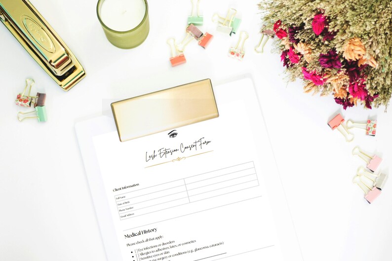 Editable Lash Consent Form | Bilingual English & Spanish | Canva ...