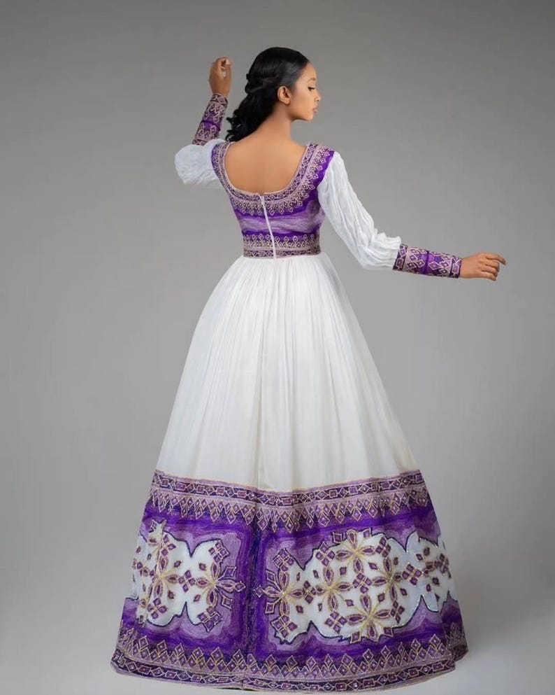 Ethiopian and Eritrean Wedding Dress | Habesha Kemis With Tibebe ...