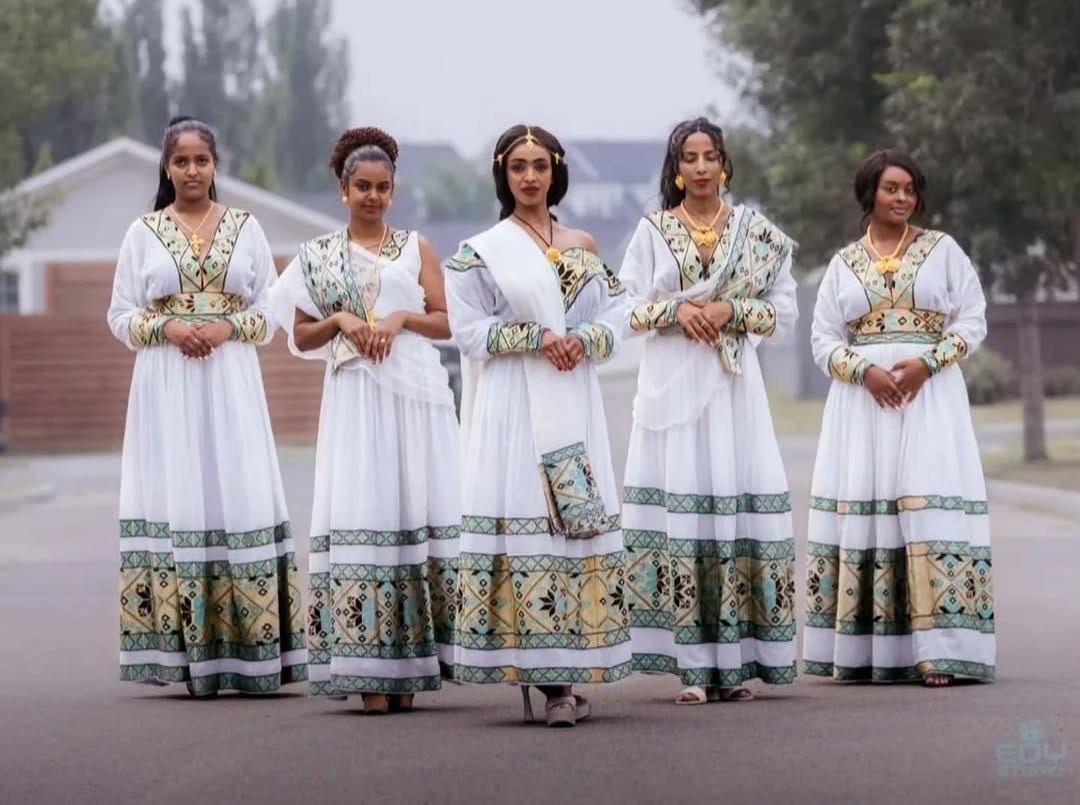 Ethiopian and Eritrean Habesha Dress | Habesha Kemis With Tibebe ...