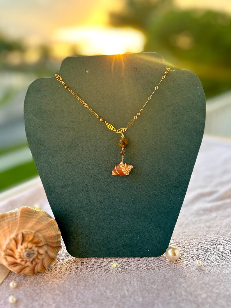 Dove Shell X Tigers Eye - Etsy