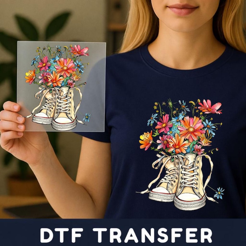 Spring Flowers Dtf Transfer, Heat Transfer Print, Spring Vibe Dtf ...