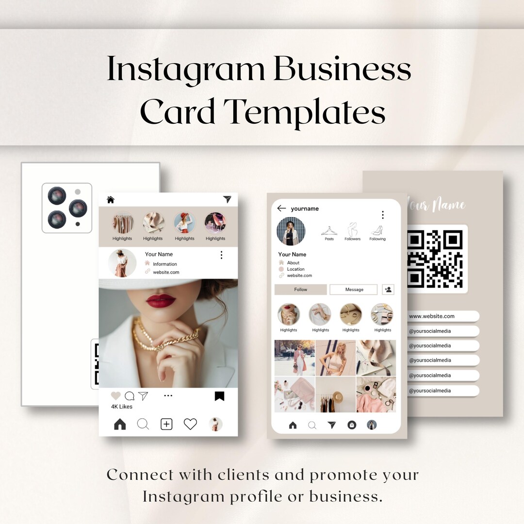 Instagram Style Business Card for Influencers and Social Media ...