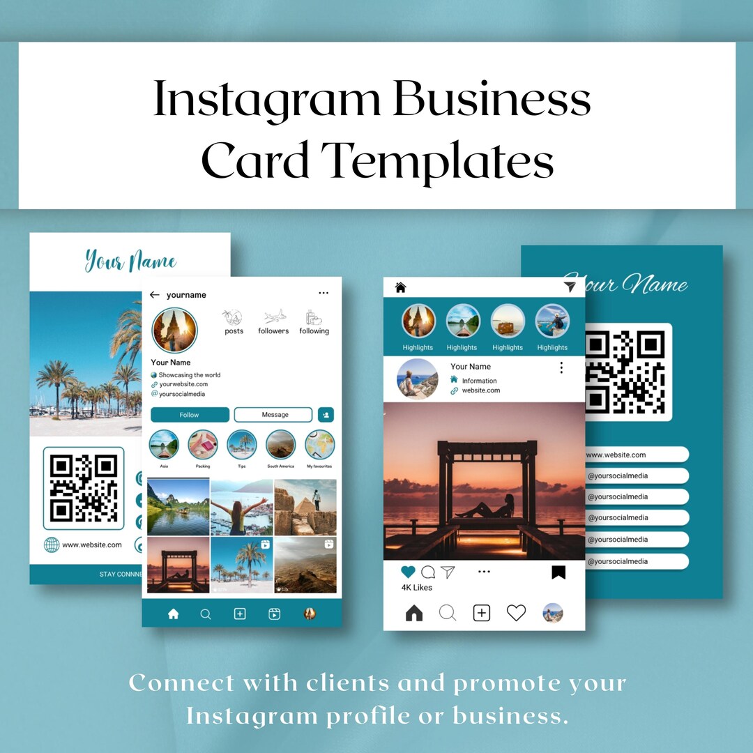 Instagram Style Business Card for Influencers and Social Media ...