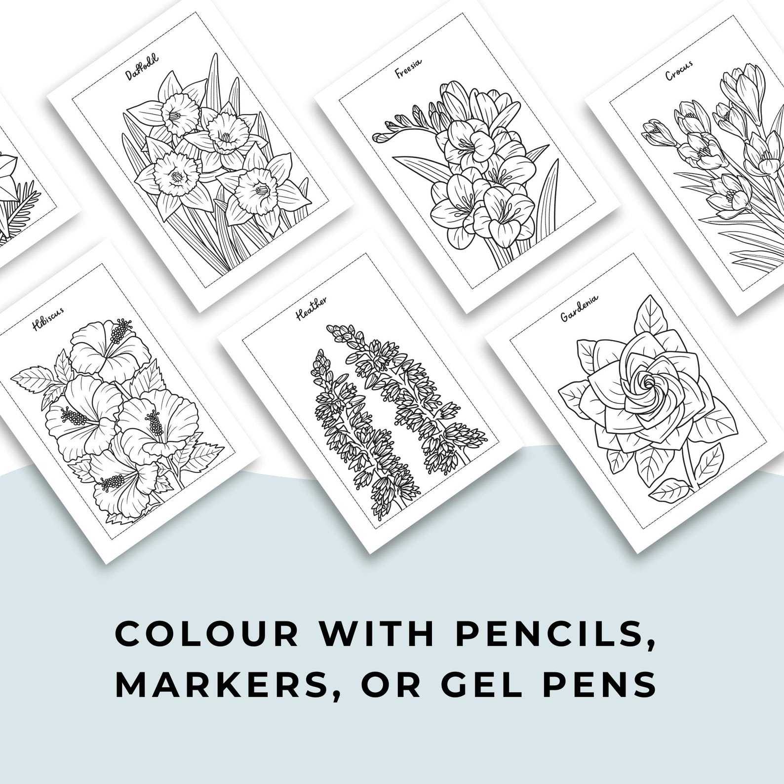 Libro para colorear floral: 46 diseños botánicos para adultos (descarga ...