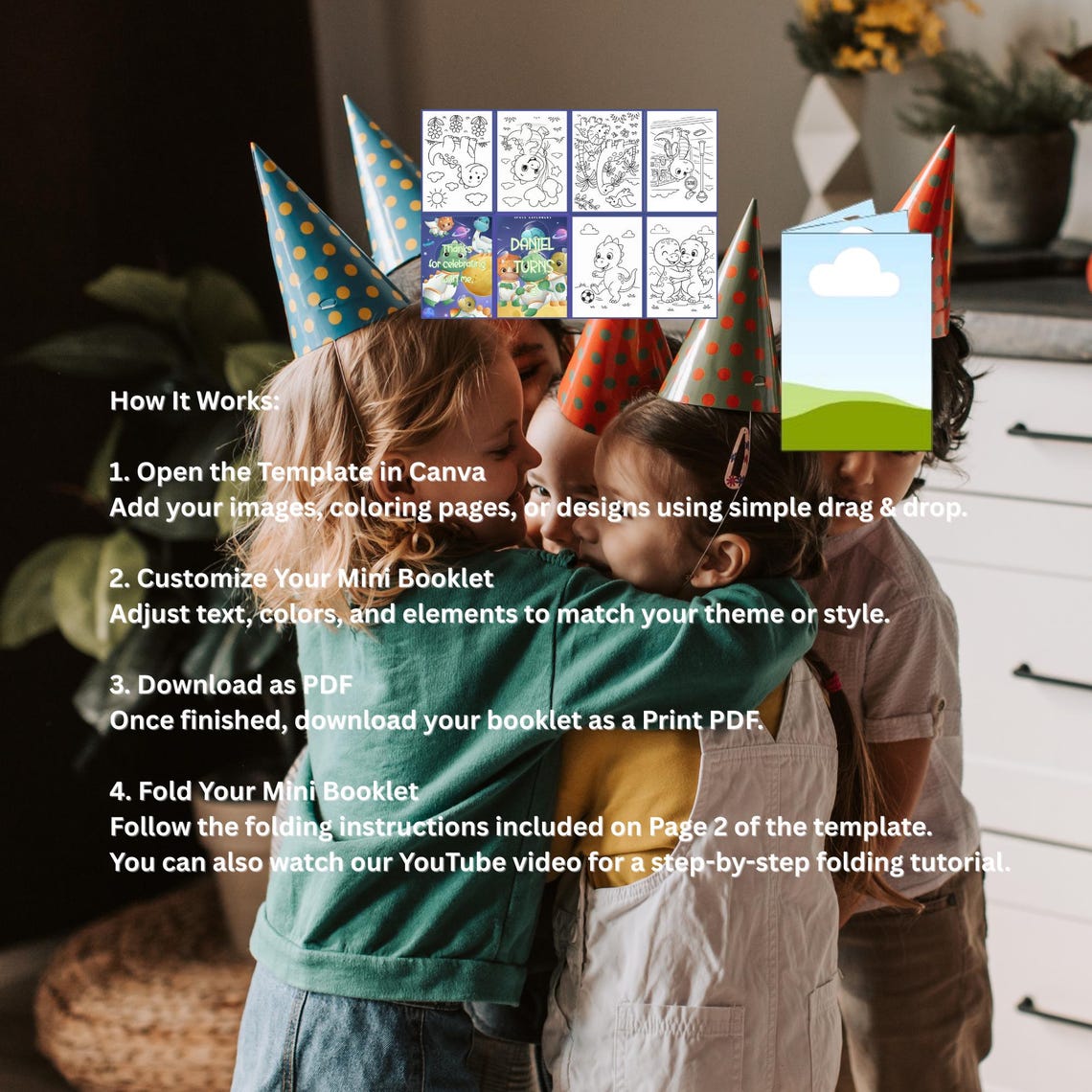Editable Mini Coloring Book Template | Canva DIY Printable | One-page ...