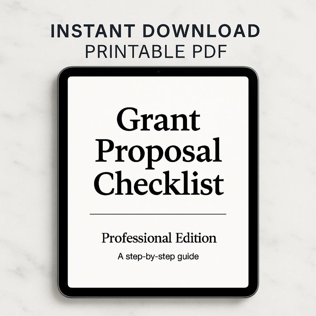 Nonprofit Grant Proposal Checklist: Step-by-step Guide (PDF) - Etsy