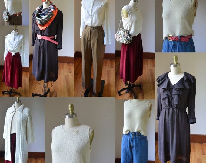 Vintage 10 Piece Capsule Wardrobe Women's Size Sm 6/8, Ten Piece ...