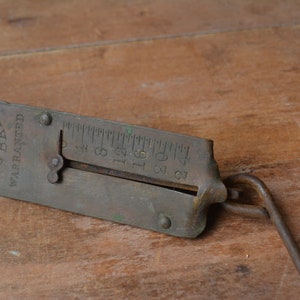 Vintage Hanging Spring Scale by Frary's Improved, Antique Metal Spring ...