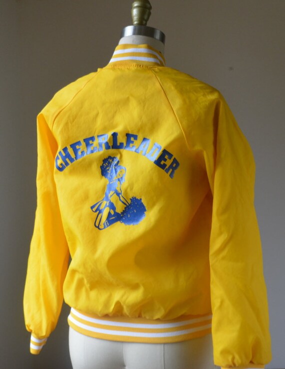 Vintage Bright Yellow Cheerleading Jacket Size Small,… - Gem