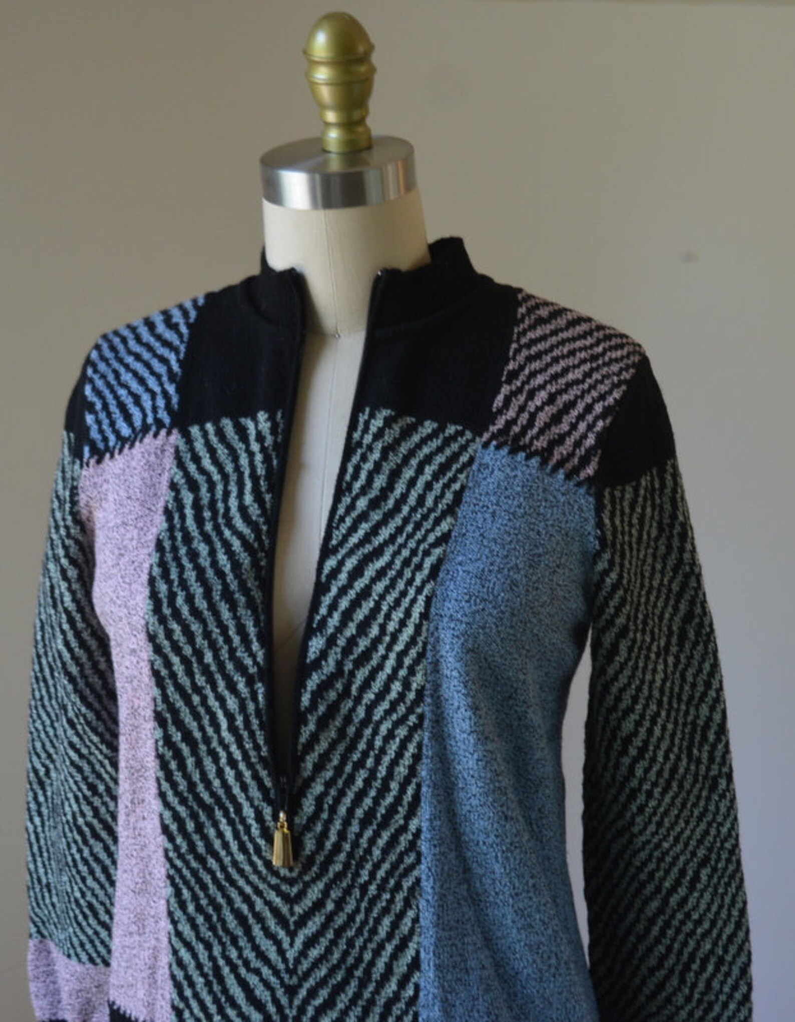 Vintage Half Zip Fitted Sweater by Ontouella Preve Size Small - Etsy