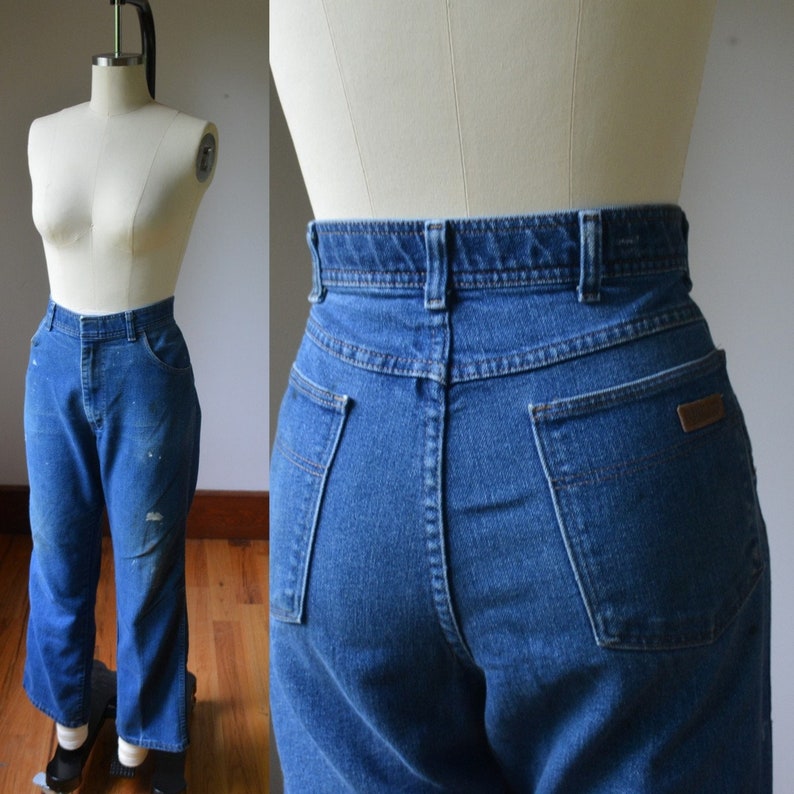 1980's Paint Stain Well Worn Denim Jeans Size 35/26 by - Etsy